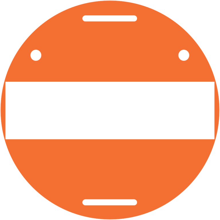 Marking Disc, Orange w/ Reflective Stripe, 9.5" Diameter - World Cup Supply